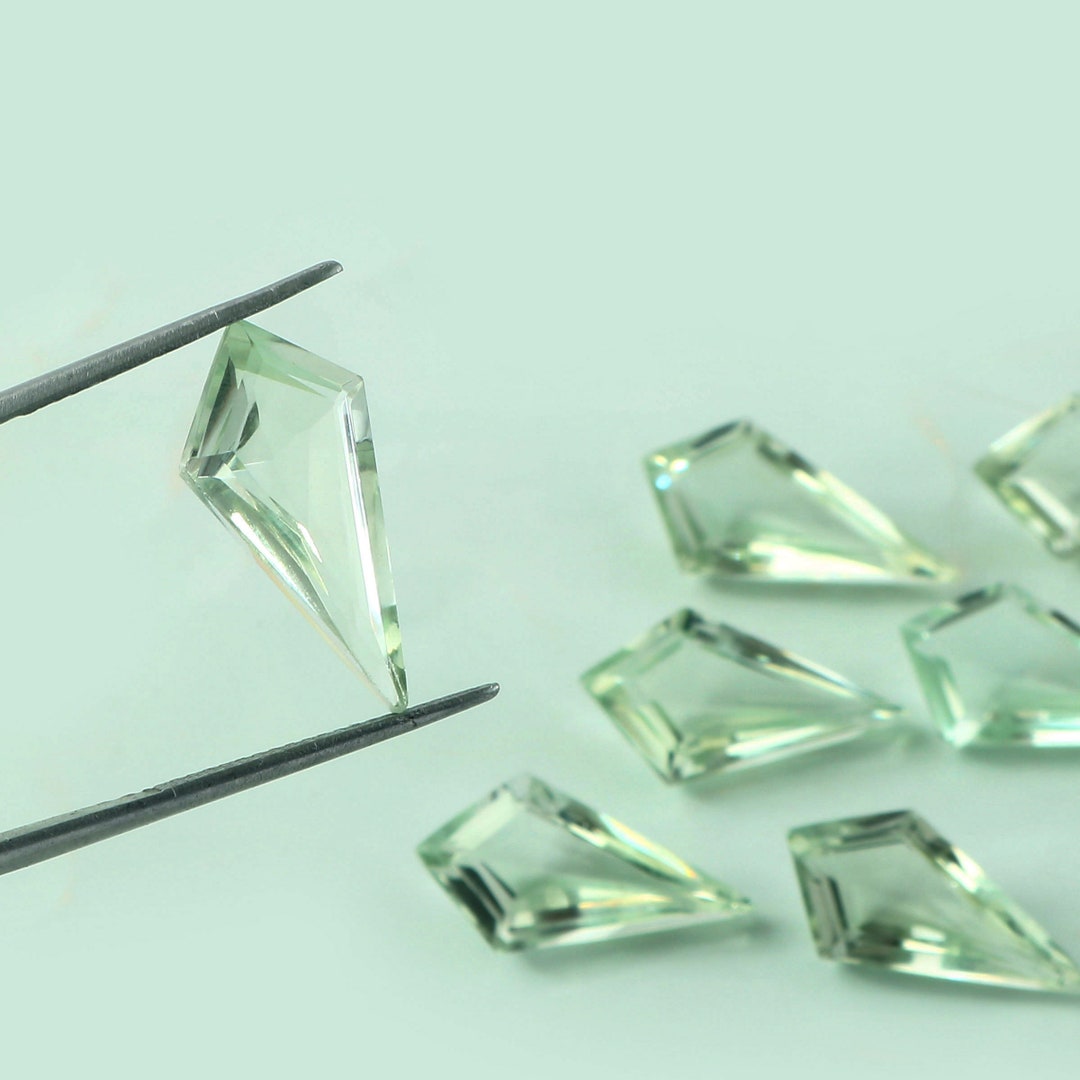 8 Pieces~~aaa Grade~~brazil Green Amethyst Faceted Kite Shape ...
