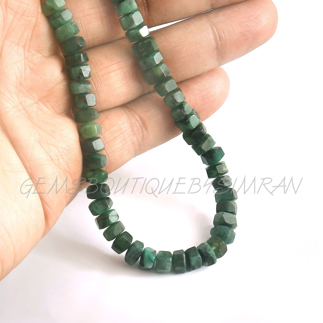 AAA Grade~~8 Inches~~natural Sakota Emerald Faceted Bolt Shape ...