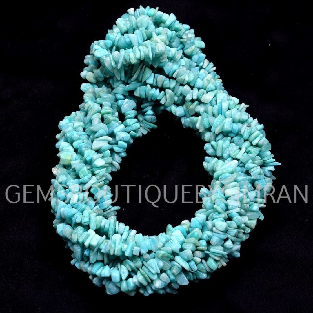 34 Inches Long Strand Amazonite Chips Beads Amazonite Uncut - Etsy