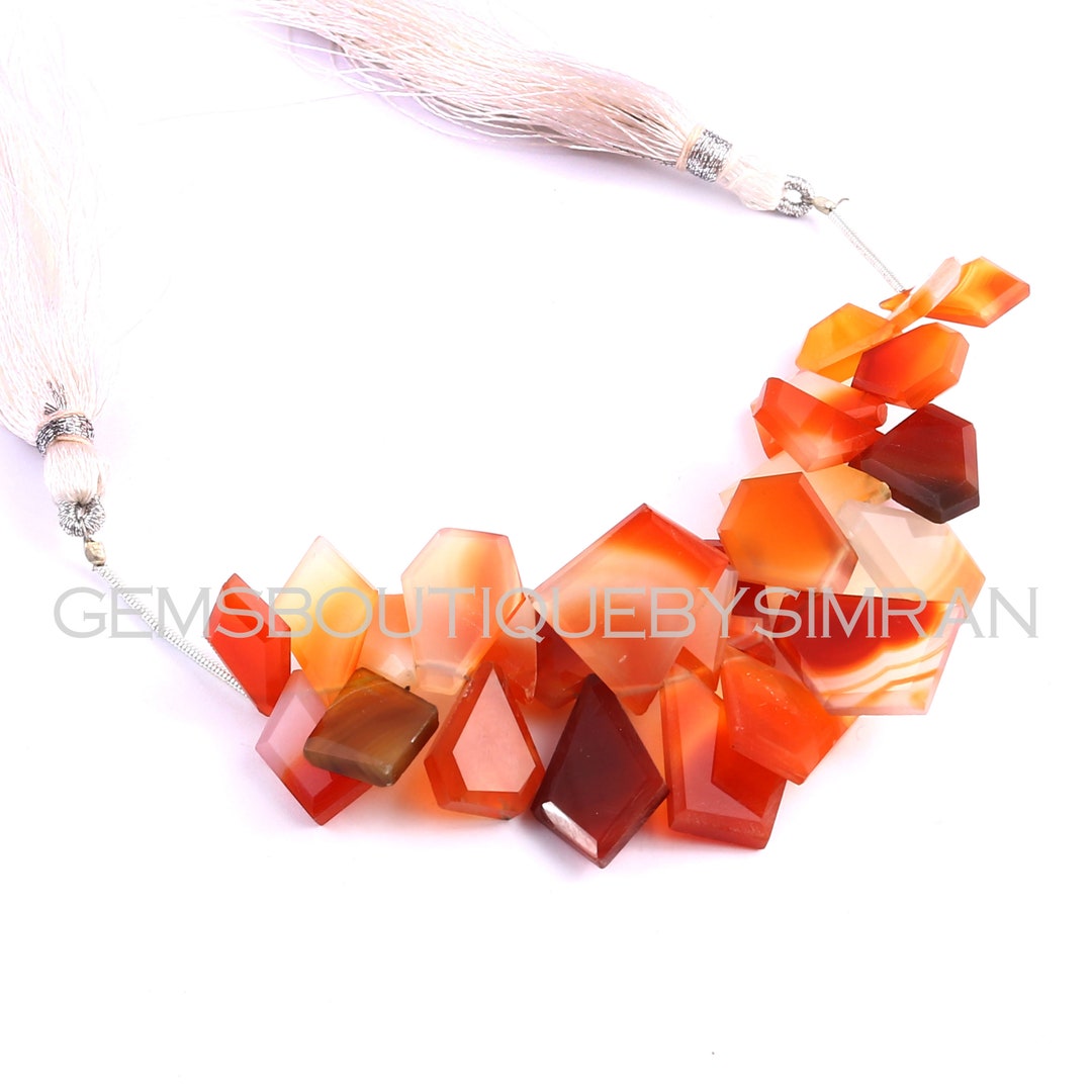 24 Pieces Banded Agate Irregular Shape Flat Slices, Banded Agate Flat ...