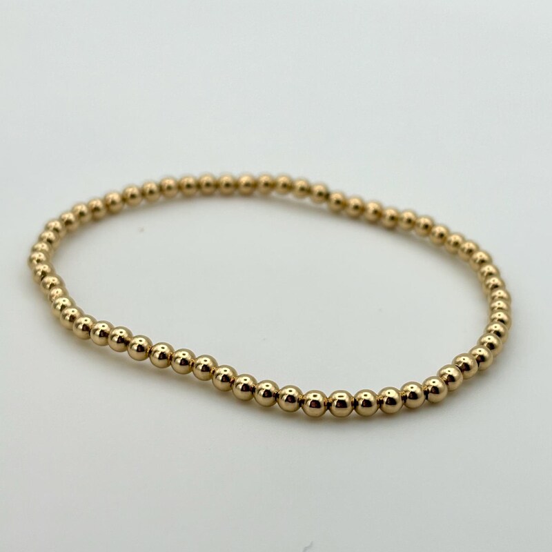 14k Gold Filled Beaded Bracelet - Etsy