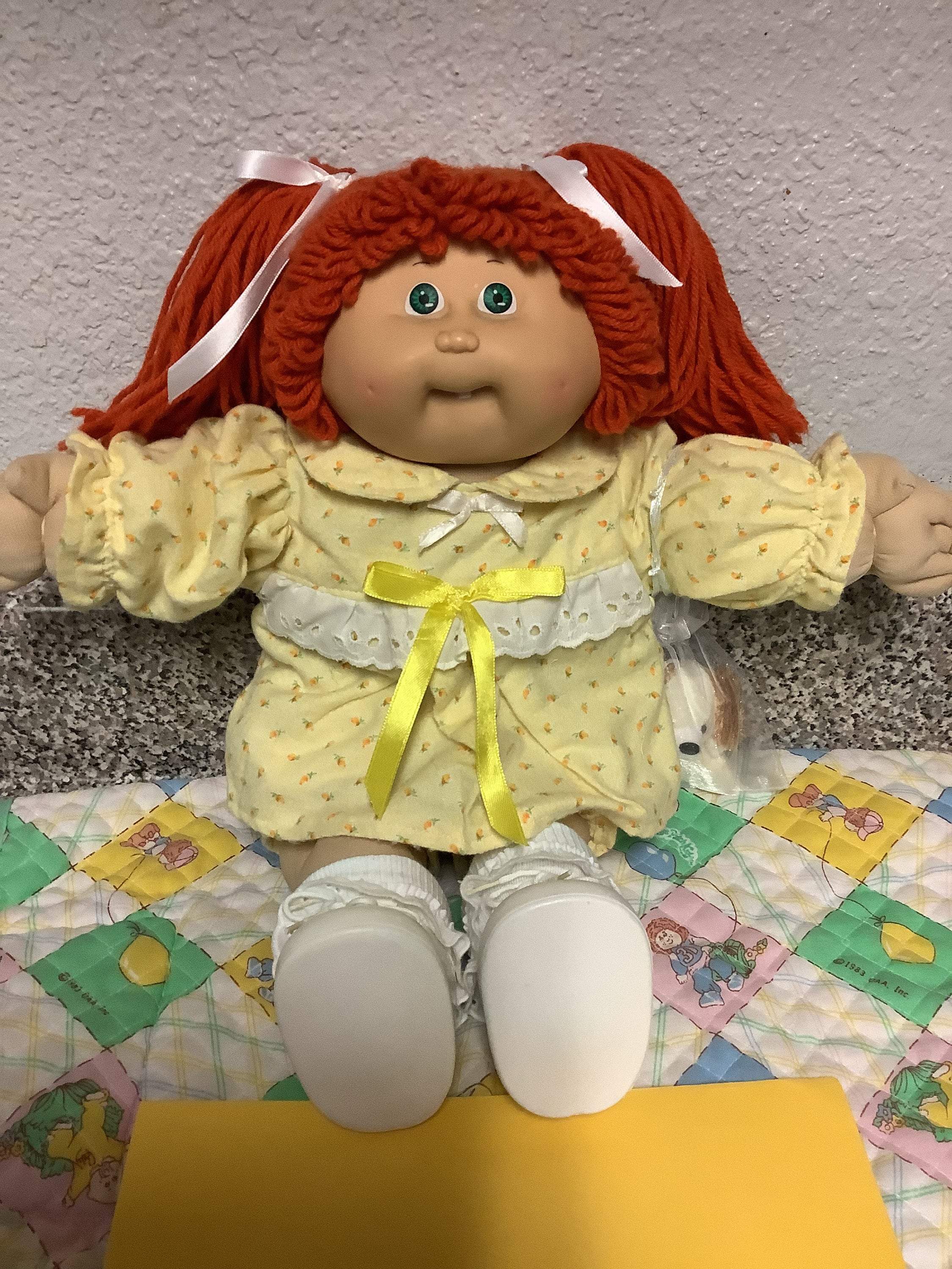 Vintage Cabbage Patch Kid Girl Red Hair Green Eyes Head Mold 5 OK ...