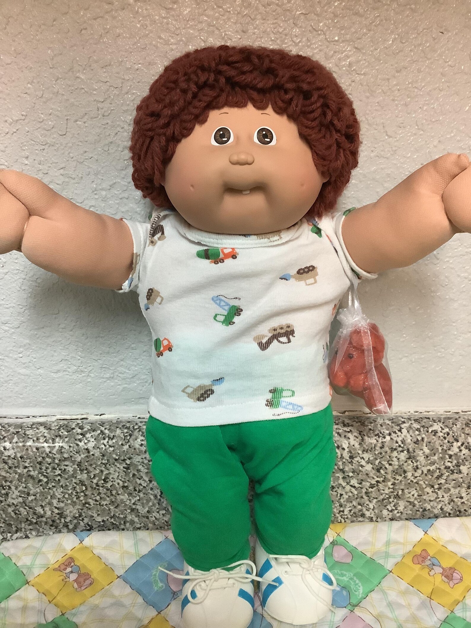 Vintage Cabbage Patch Kid Boy Auburn Hair Brown Eyes Head Mold #5 1986 ...