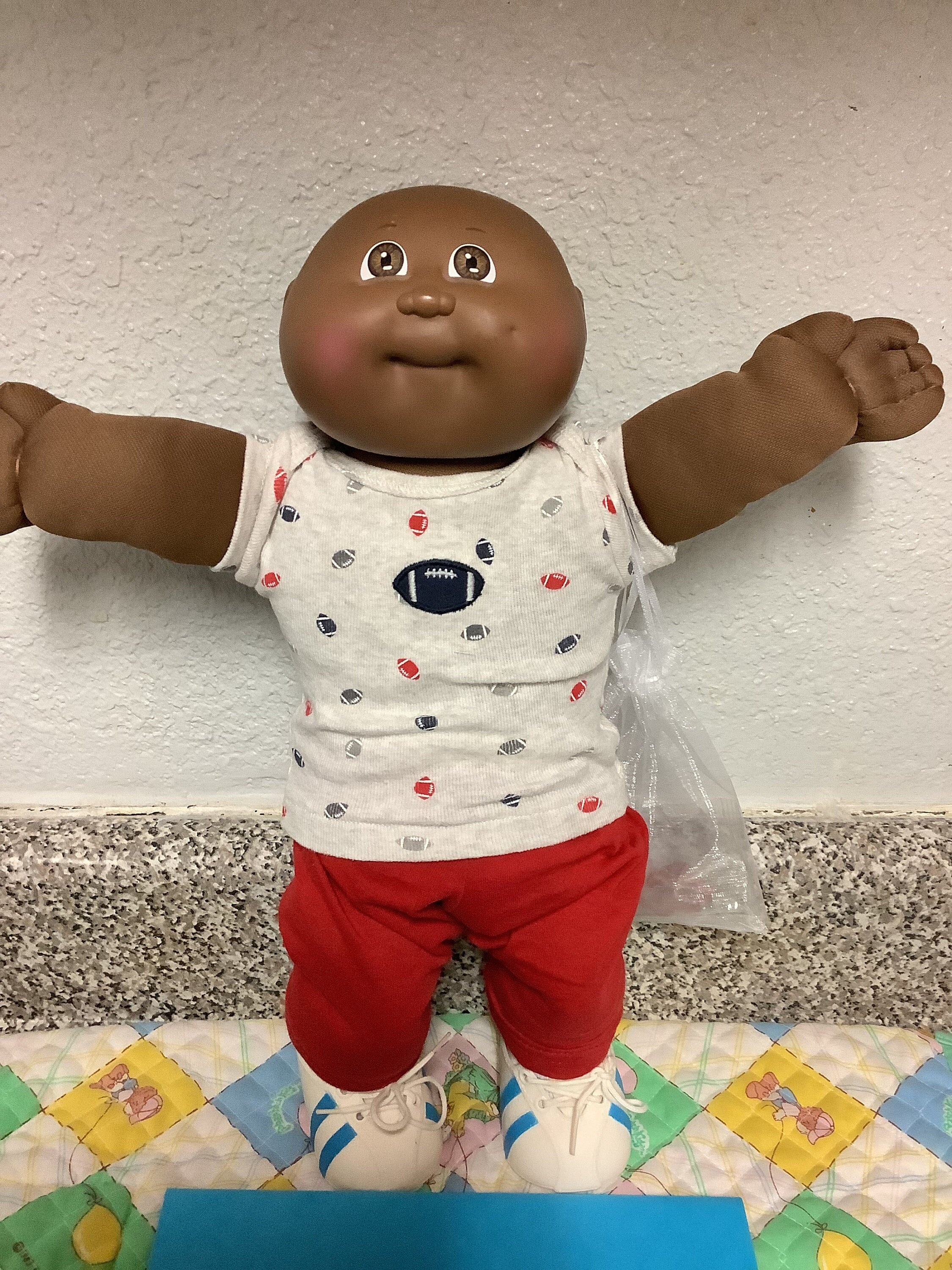 Vintage Cabbage Patch Kid African American Bald Boy Brown Eyes Head ...