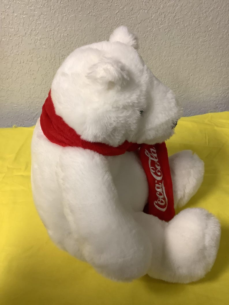 Vintage Coca-cola Plush White Polar Bear World of Coca Cola Atlanta ...