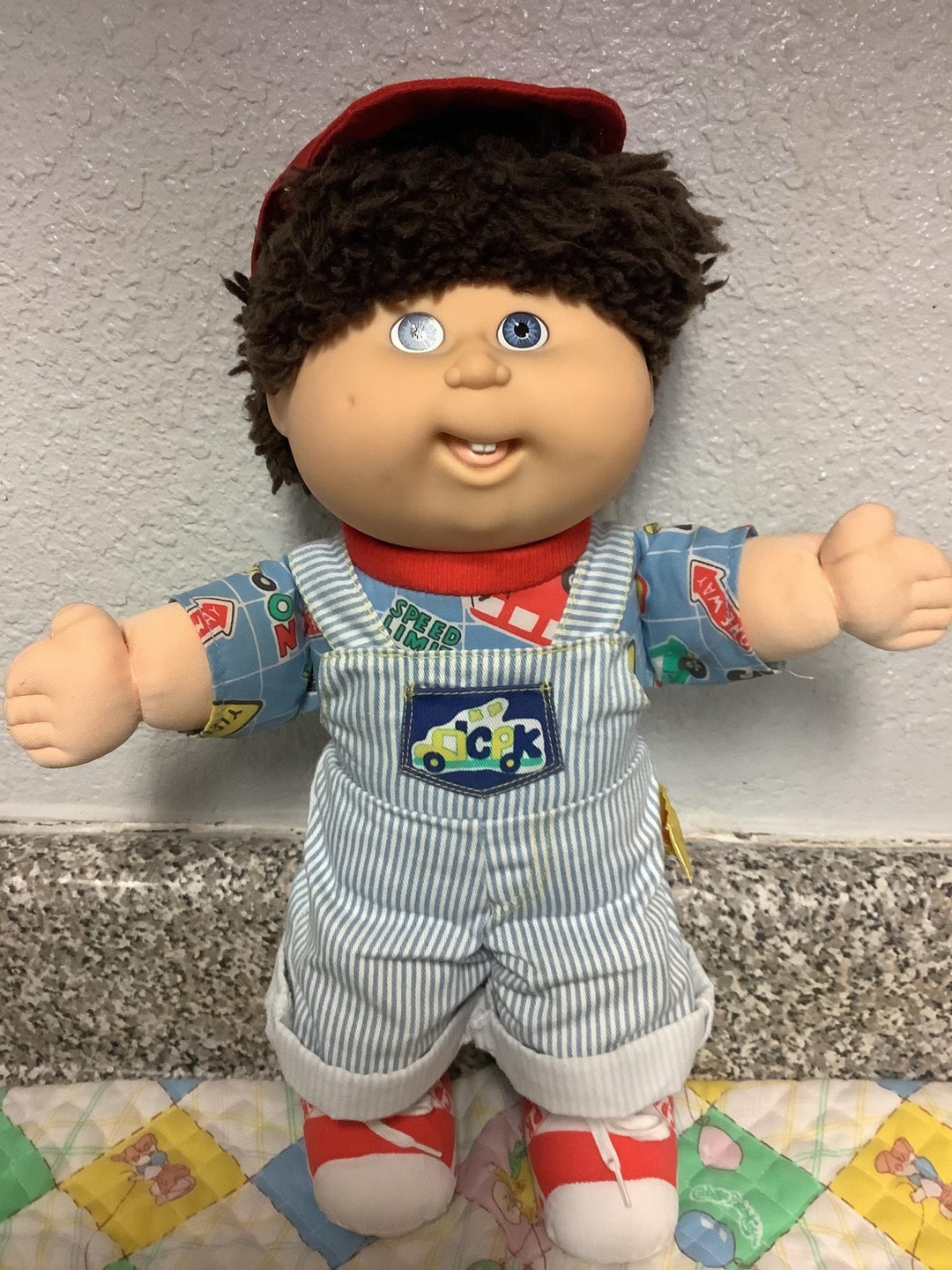 Vintage Cabbage Patch Kid Boy HASBRO Toddler Collection Brown Hair ...
