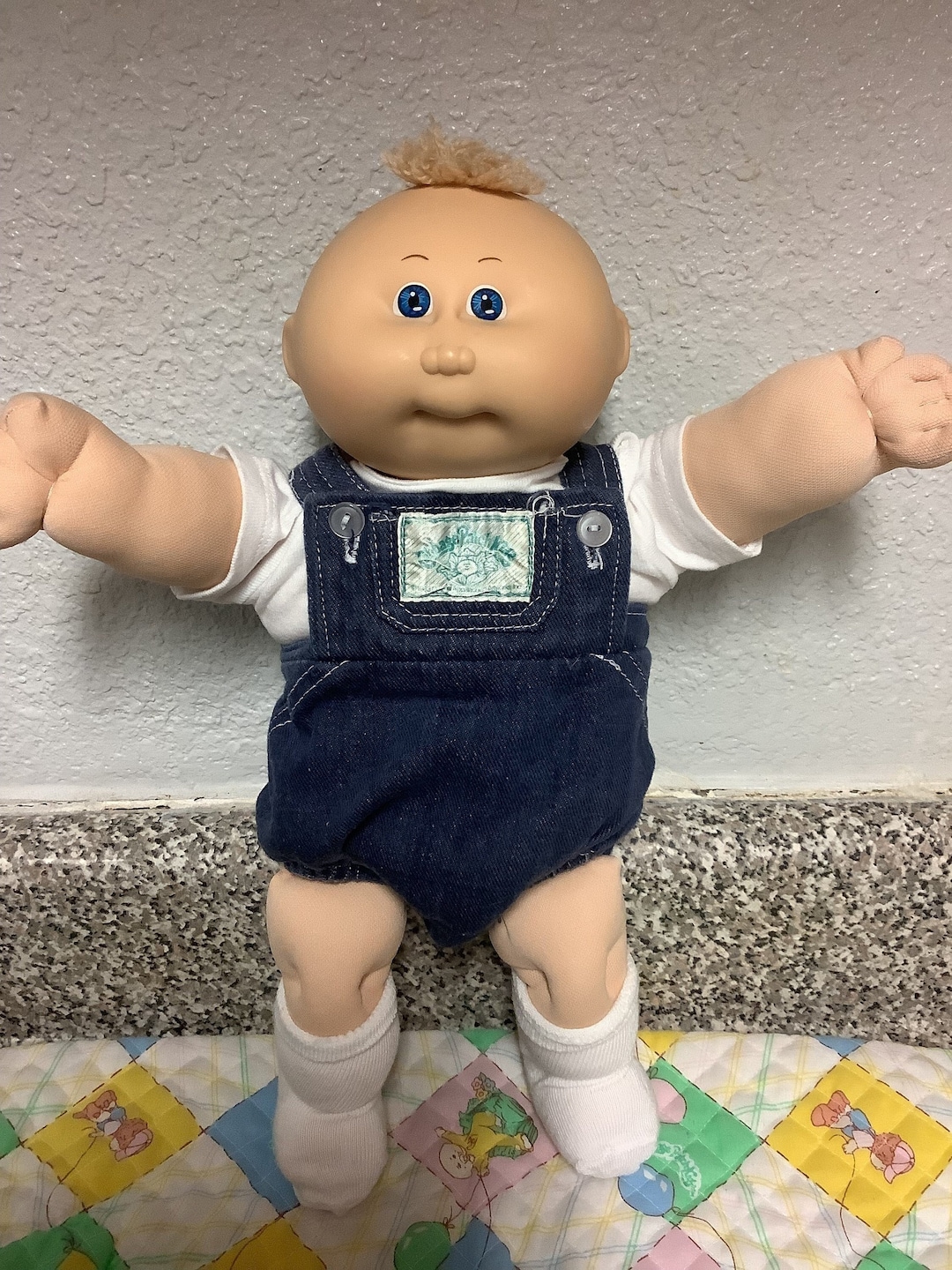 Vintage Cabbage Patch Kid Preemie Boy Wheat Tuft of Hair Blue Eyes HM#1 ...