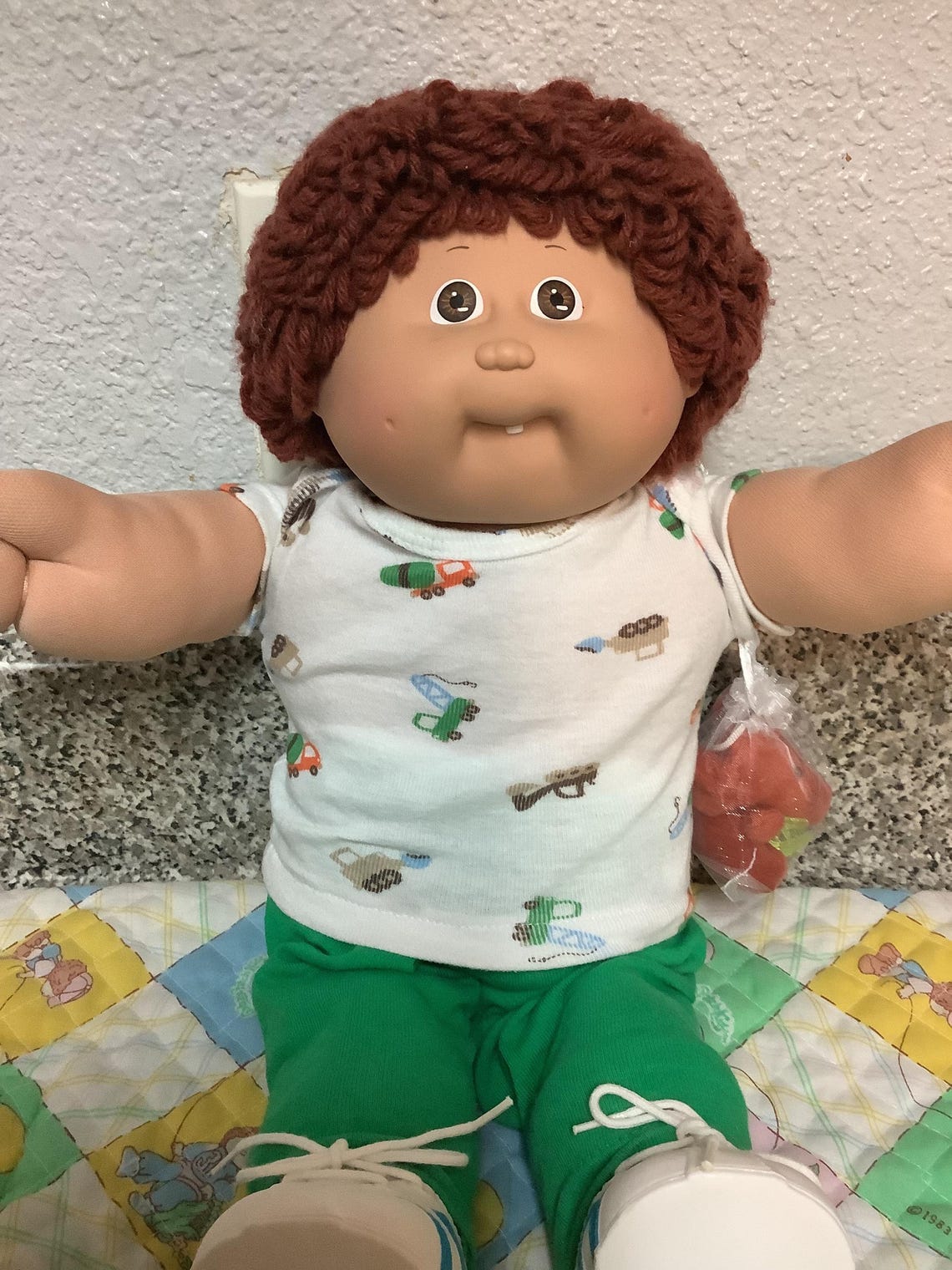 Vintage Cabbage Patch Kid Boy Auburn Hair Brown Eyes Head Mold #5 1986 ...