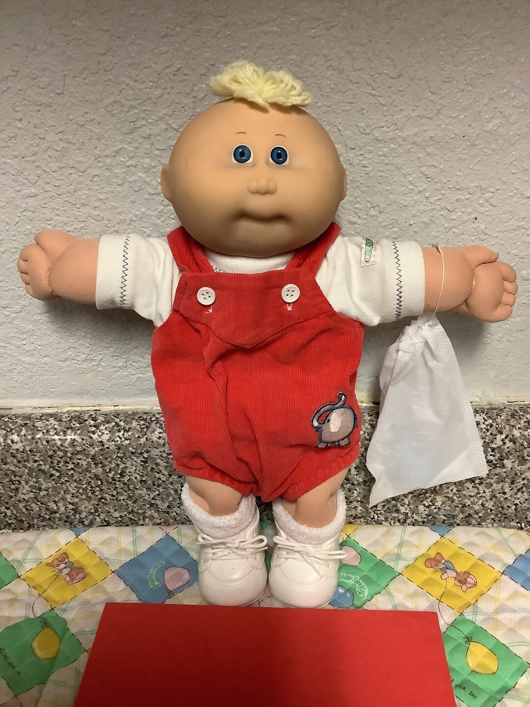 Vintage Cabbage Patch Kid Preemie Boy Lemon Tuft of Hair Blue Eyes Head ...