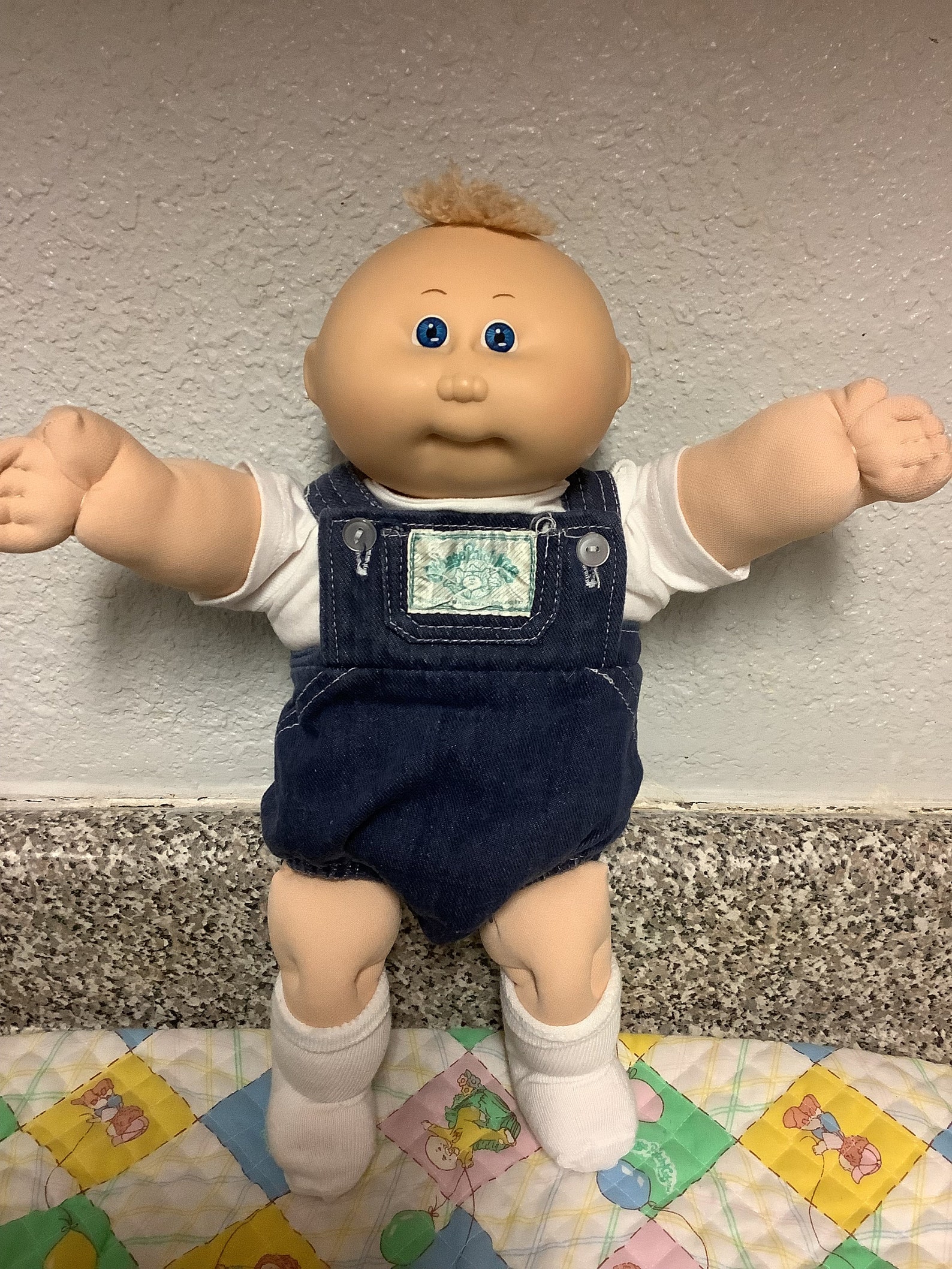 Vintage Cabbage Patch Kid Preemie Boy Wheat Tuft of Hair Blue Eyes HM#1 ...