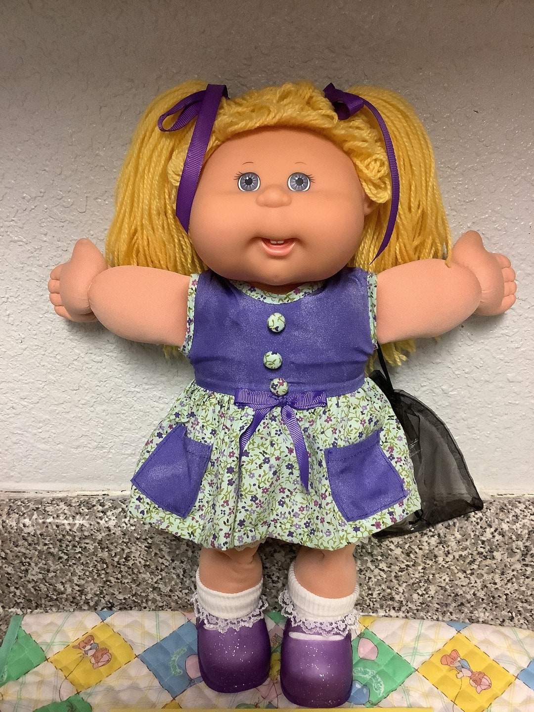 Vintage Cabbage Patch Kids Play Along Girl Golden Poodle Ponies Gray ...
