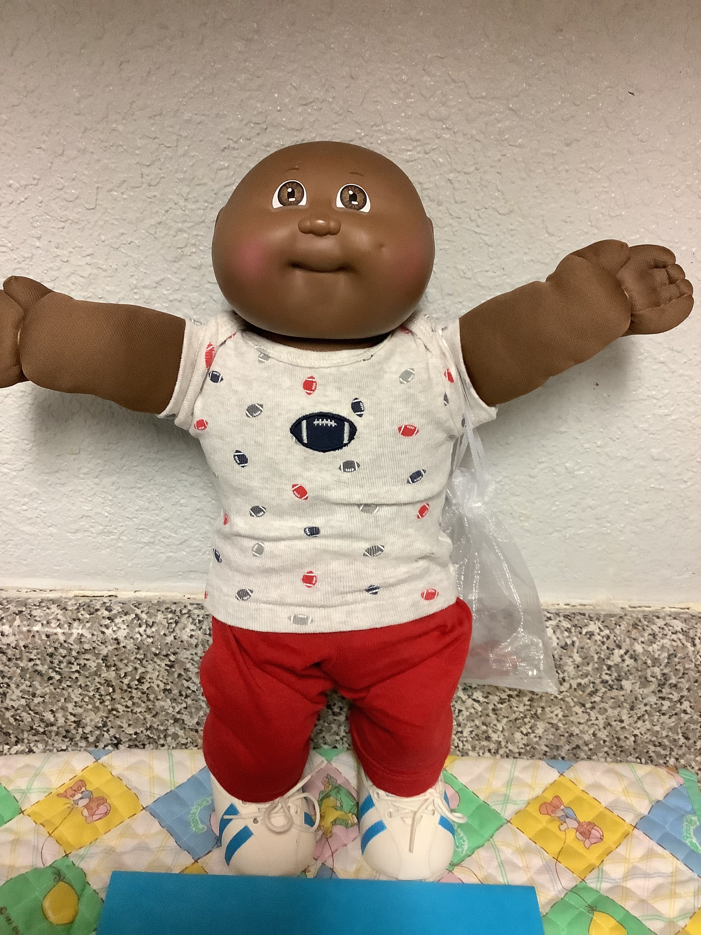 Vintage Cabbage Patch Kid African American Bald Boy Brown Eyes Head Mold 3 1984 Collectibles ...