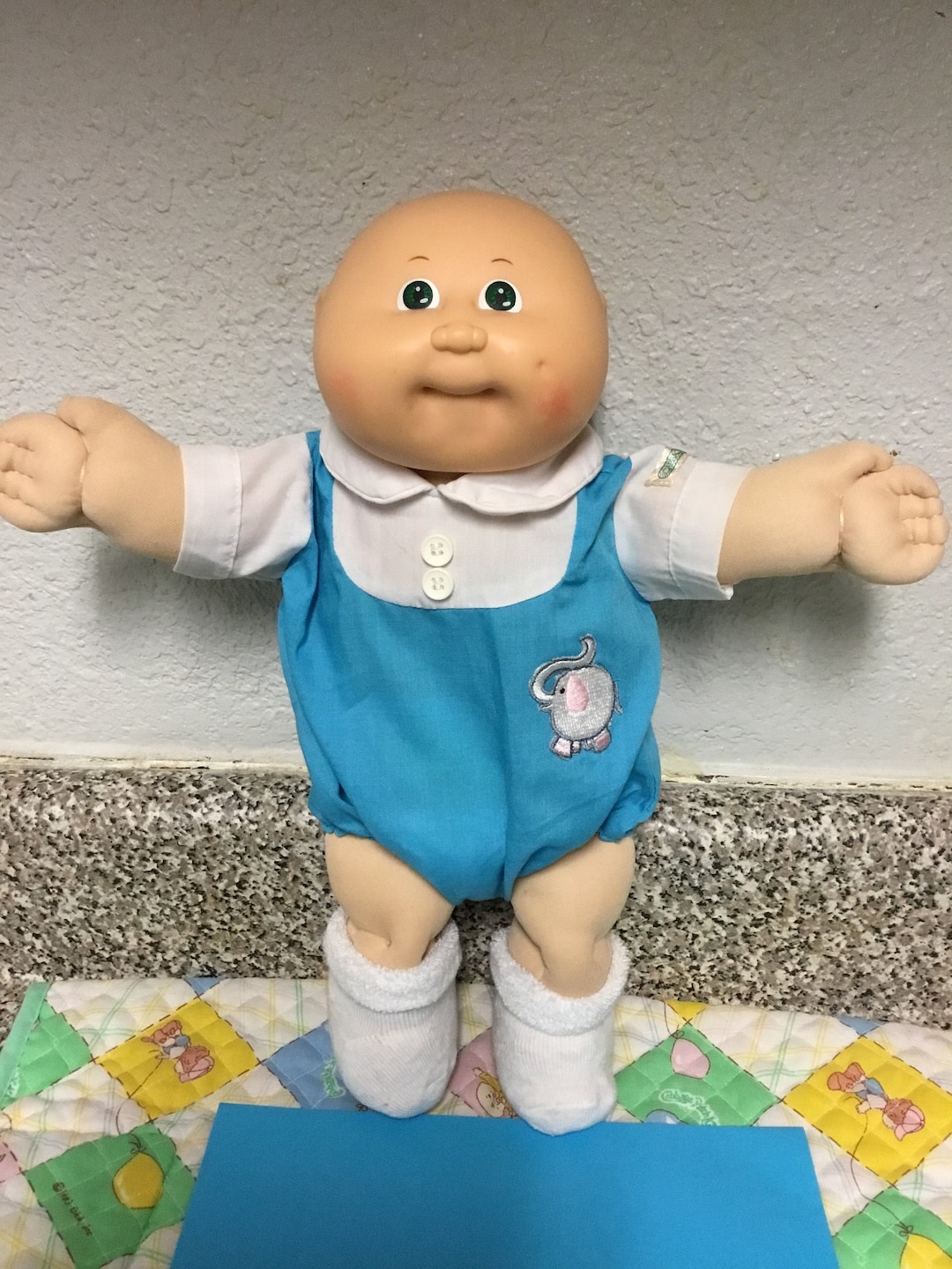 Vintage Cabbage Patch Kid Preemie Boy Bald Head Green Eyes P Factory ...