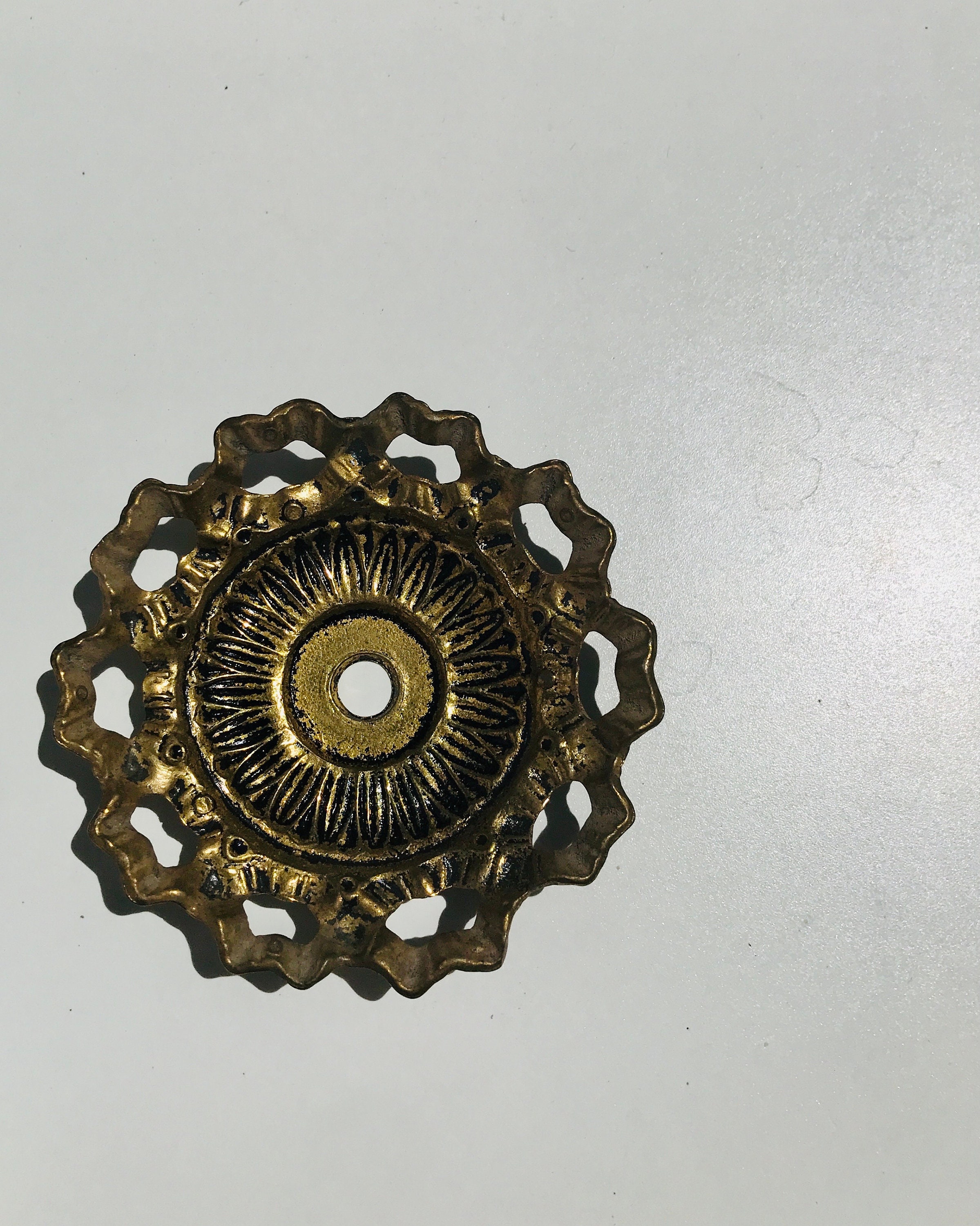 3.75 X 1 Antique Brass Bobeche Chandelier Dish Lighting Parts Canopy - Etsy