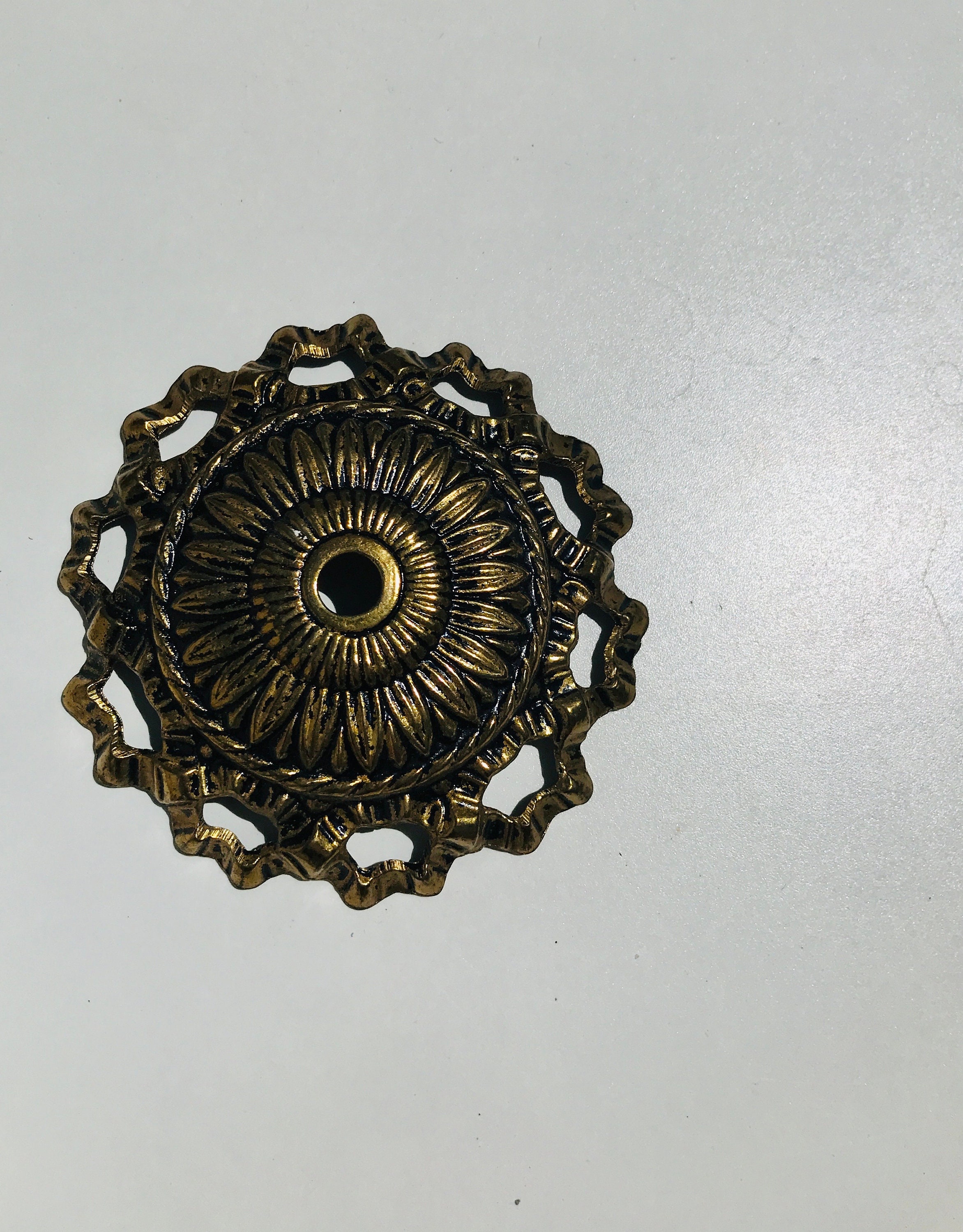 3.75 X 1 Antique Brass Bobeche Chandelier Dish Lighting Parts Canopy - Etsy