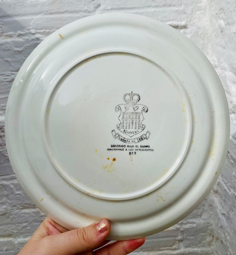 Antique Spanish Plate Charger: Boy, Dog, G V Segovia (9.5 Inch) - Etsy