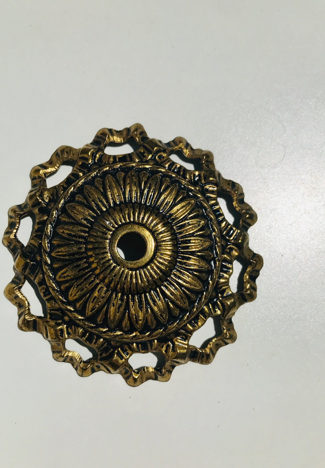 3.75 X 1 Antique Brass Bobeche Chandelier Dish Lighting Parts Canopy - Etsy