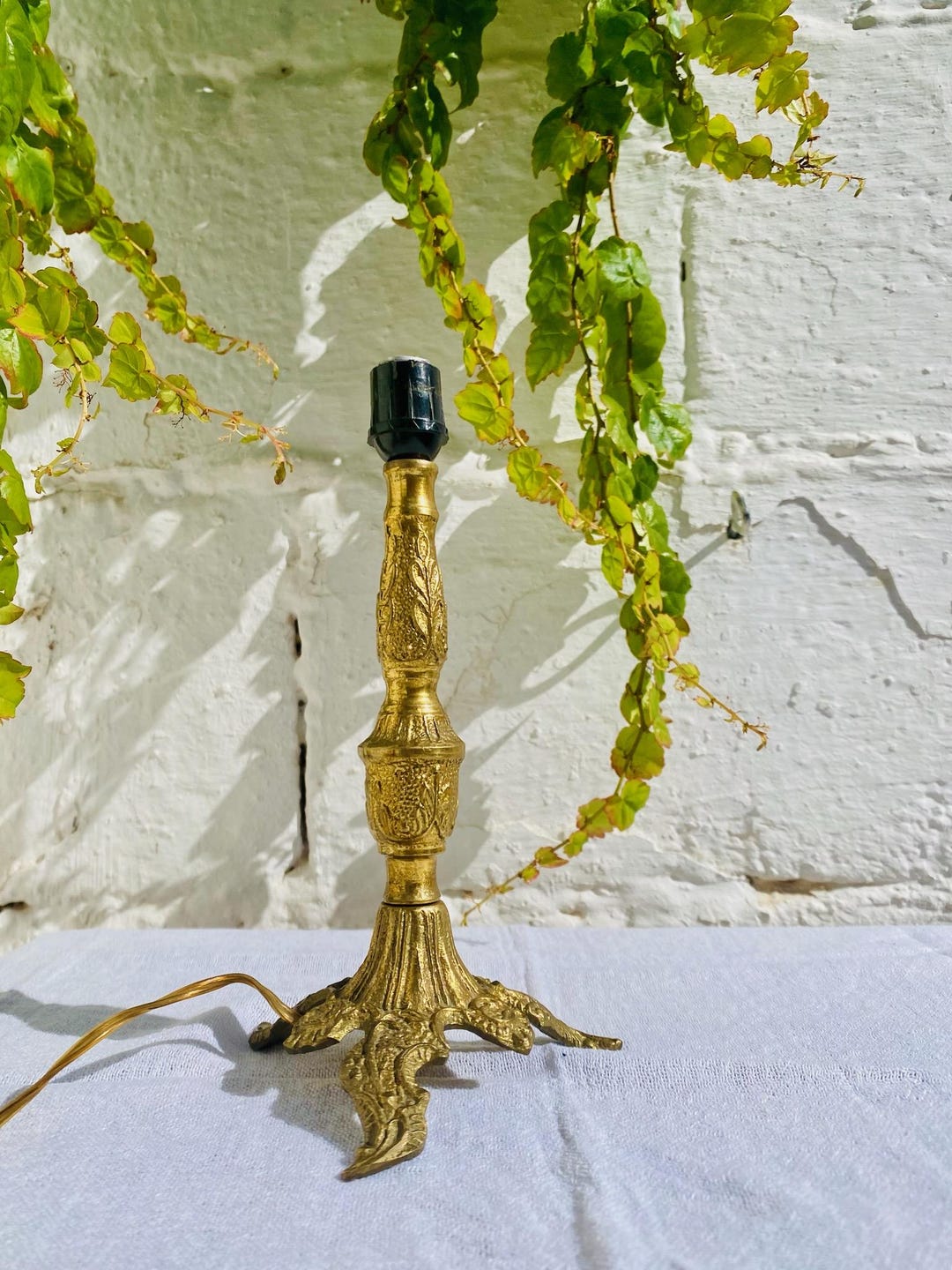 6.5 Antique Bronze Table Lamp Frame Body Base Part to RESTORE, Easy DIY, French, Boudoir, Accent ...