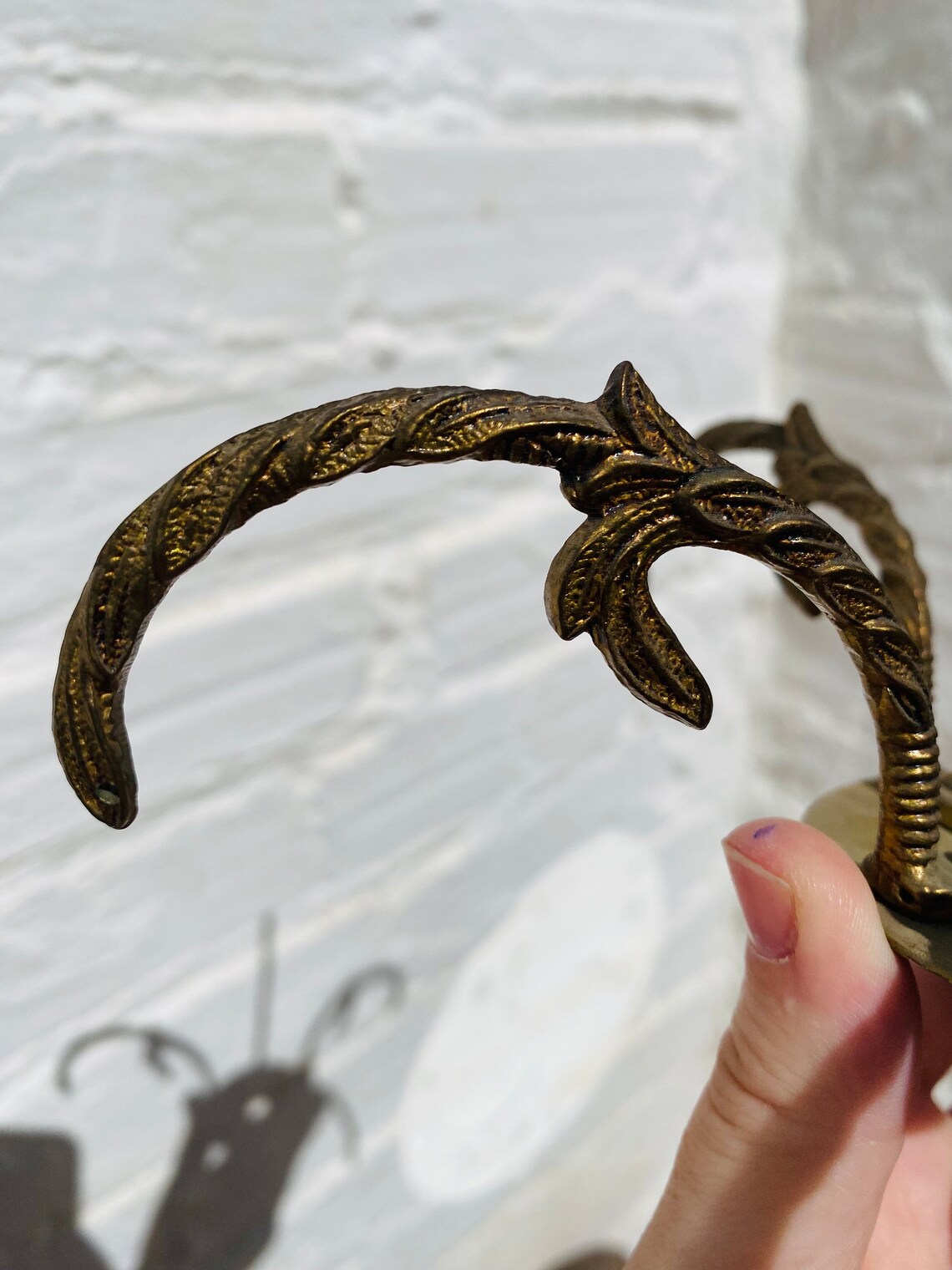 5 Antique BRONZE Chandelier BRANCHES for Stringing Crystal Glass ...