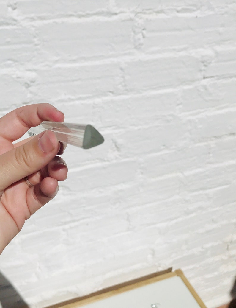 10 Long Clear Glass Chandelier Prisms ANTIQUE 8.5 in Stringers Beads ...