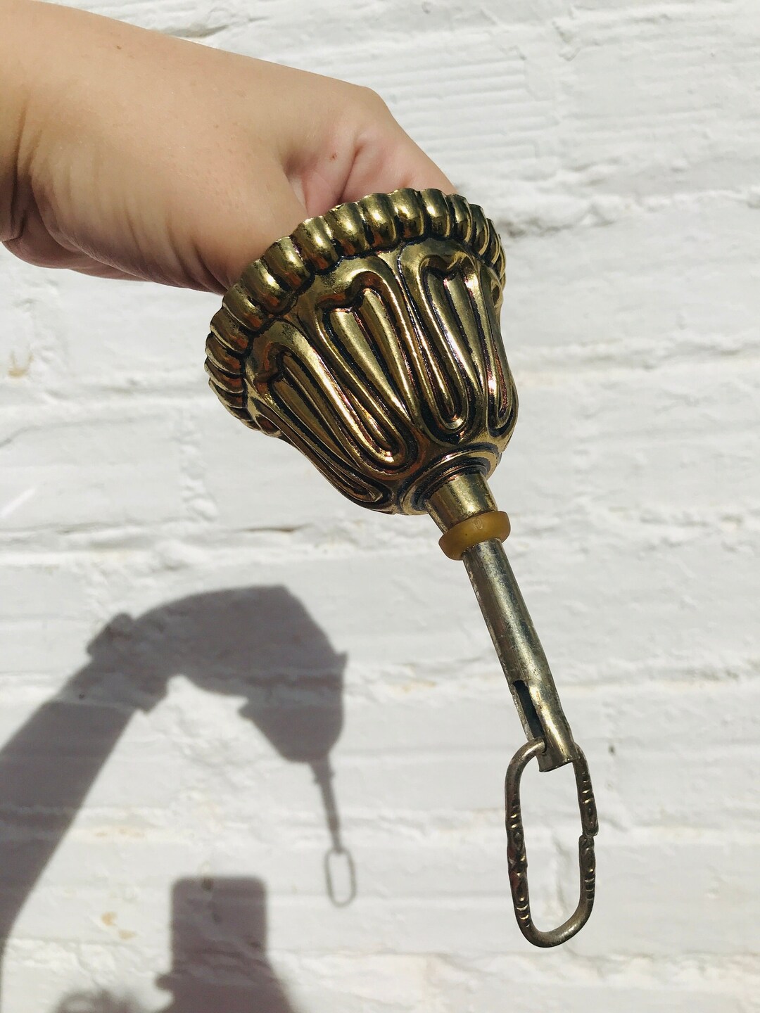 3 X 6" Antique Brass Ceiling CANOPY Chain Hook Loop Chandelier Parts ...