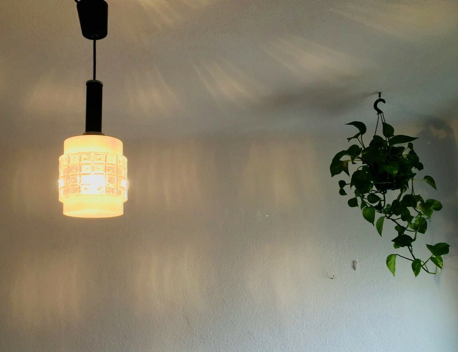 18.5 Vintage Retro Glass Pendant Ceiling Light Fixture - Etsy