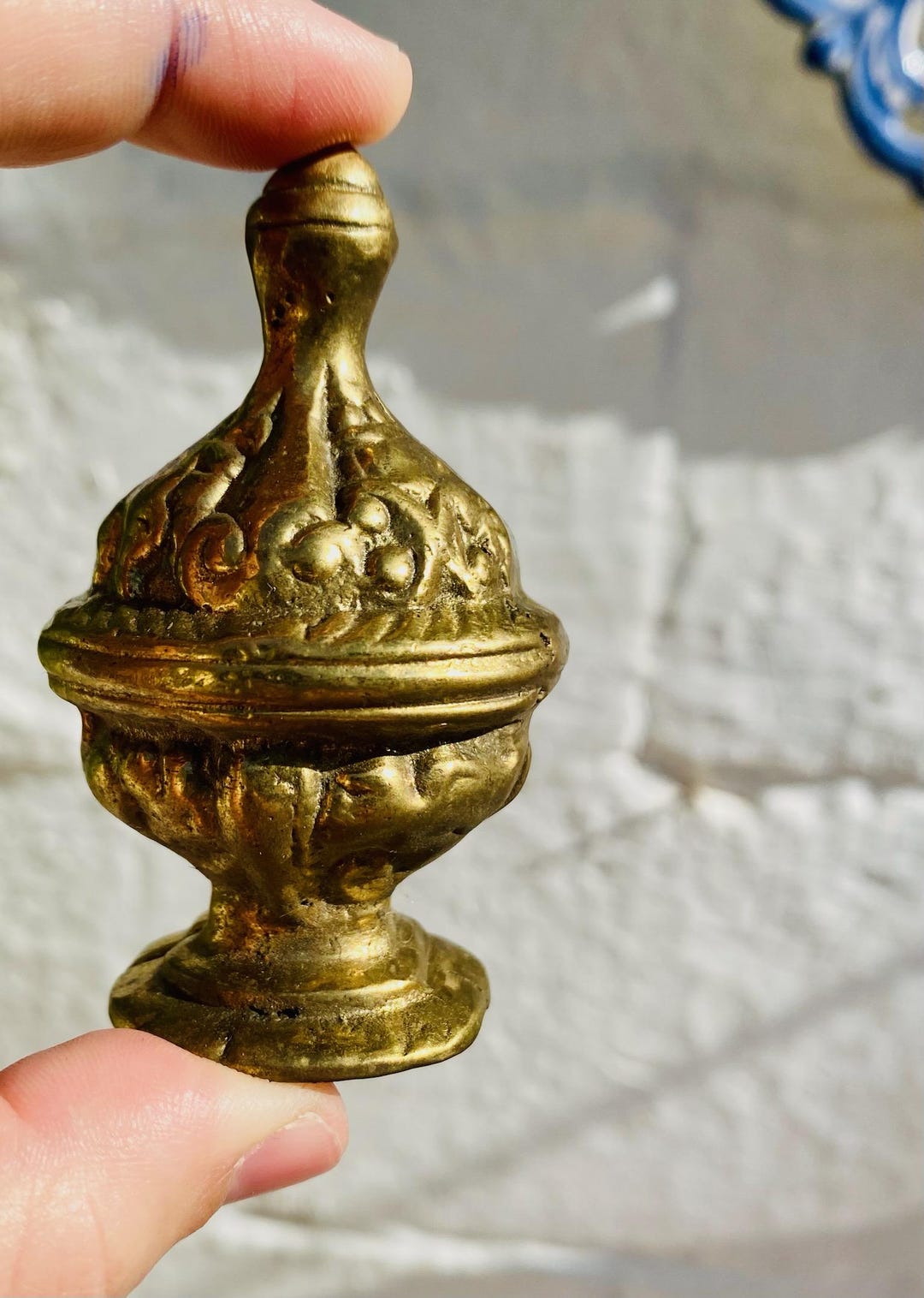 Antique Bronze Chandelier Finial: Ornate Light Fixture Topper - Etsy