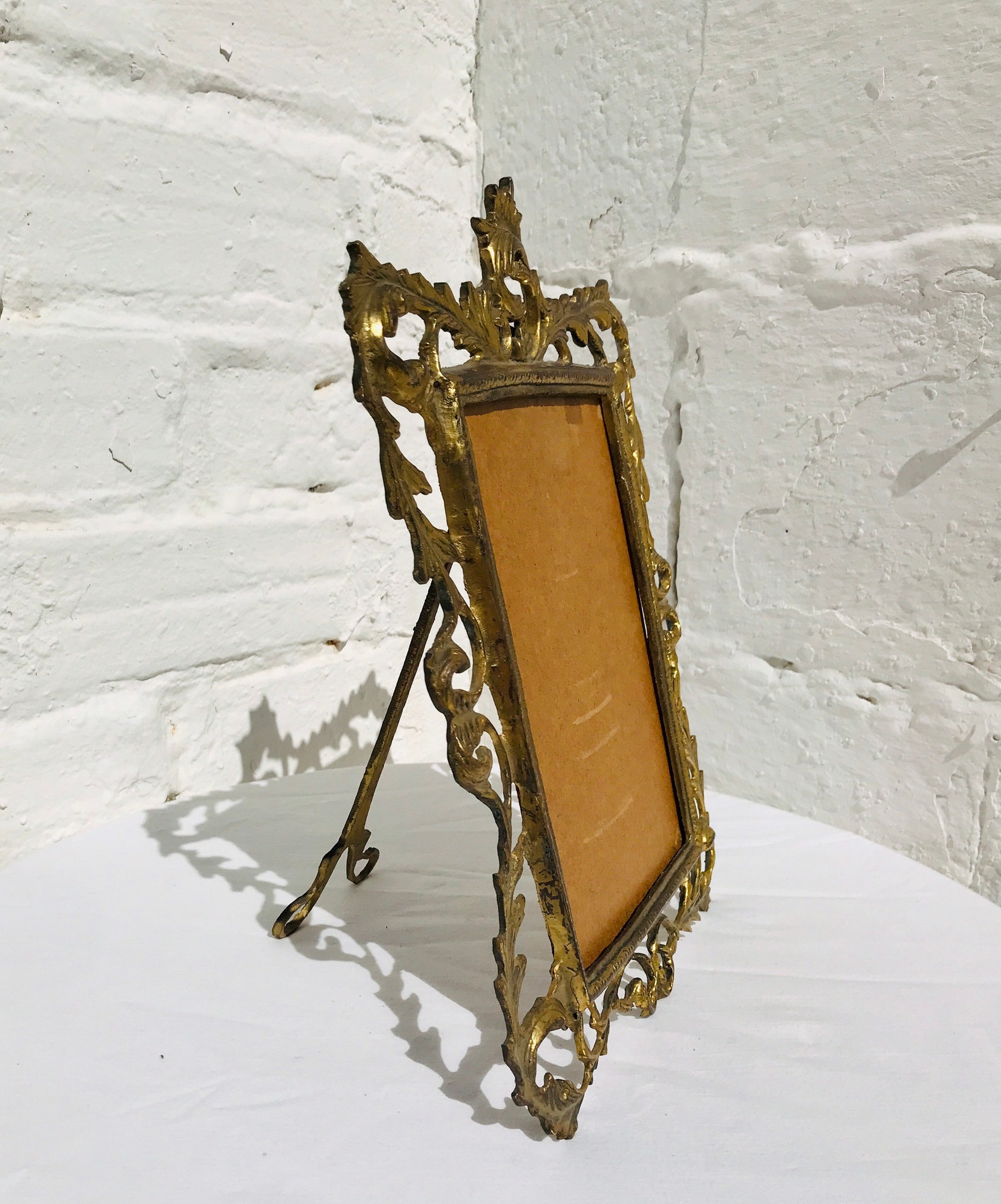 13" X 9.5" Antique Ornate Bronze Picture Photo Frame, French, Spanish ...