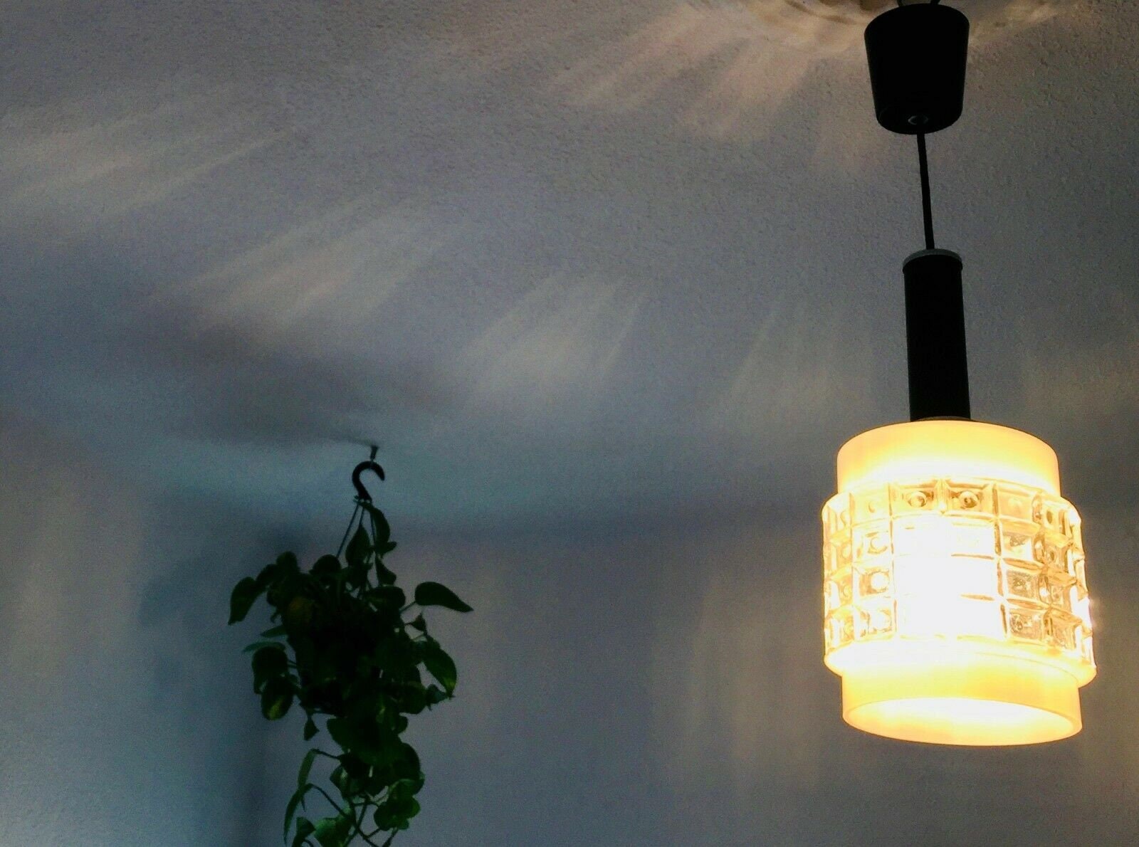 18.5 Vintage Retro Glass Pendant Ceiling Light Fixture - Etsy