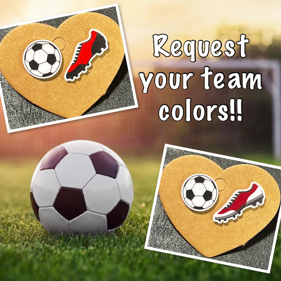 Choose Your Team Colors-soccer Cleat and Ball Earrings - Etsy