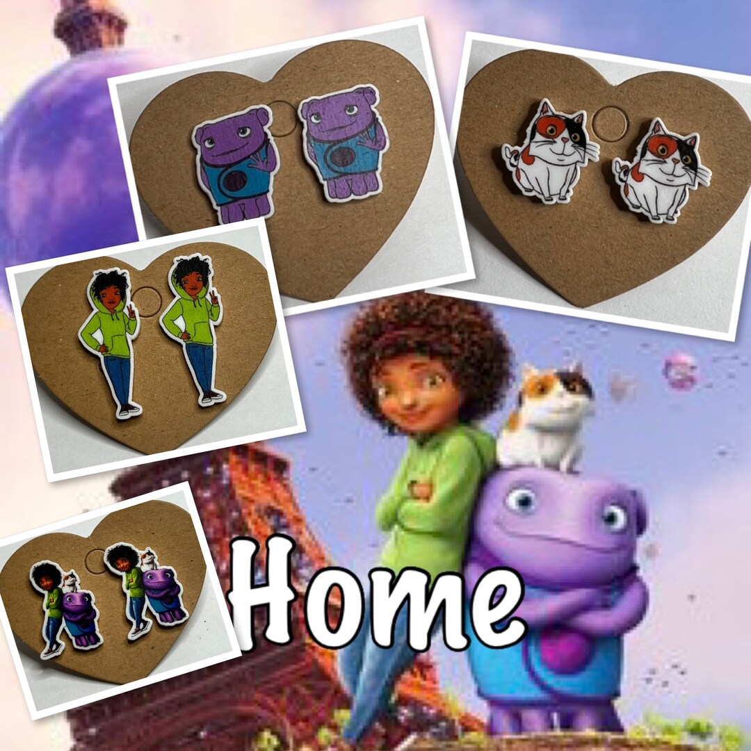 Home Inspired Earrings - Oh; Pig the Cat; and Tip - Etsy