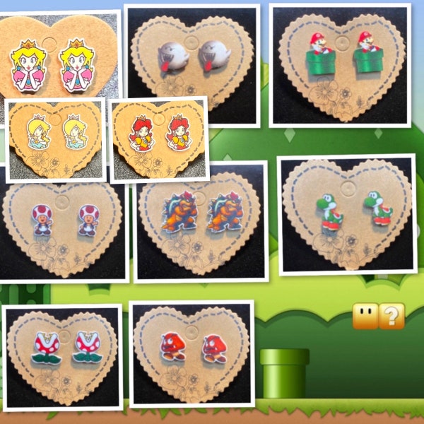 Princess Peach Earrings - Etsy