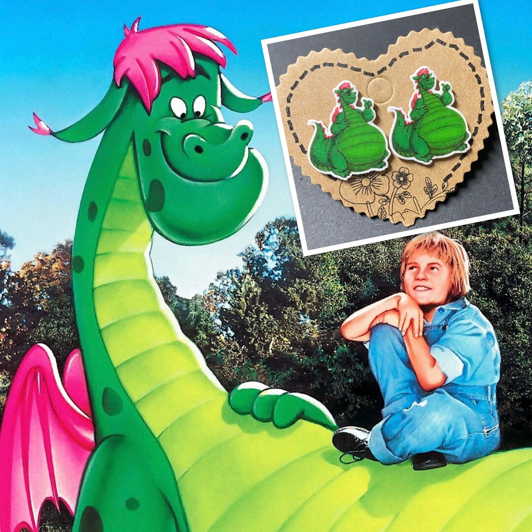 Pete’s Dragon Inspired Elliot the Dragon Stud Earrings - Pete’s Dragon ...