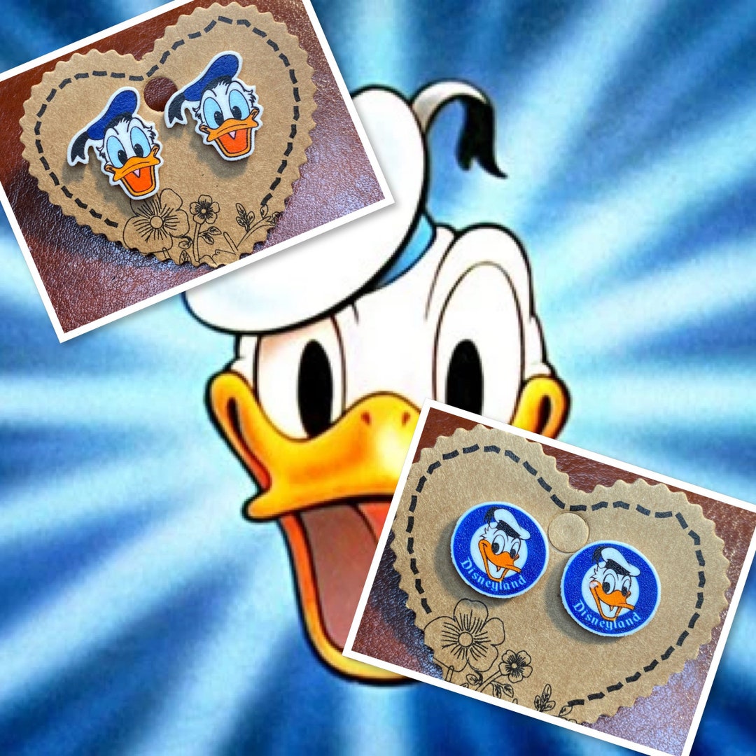 Donald Duck Inspired Stud Earrings - Etsy