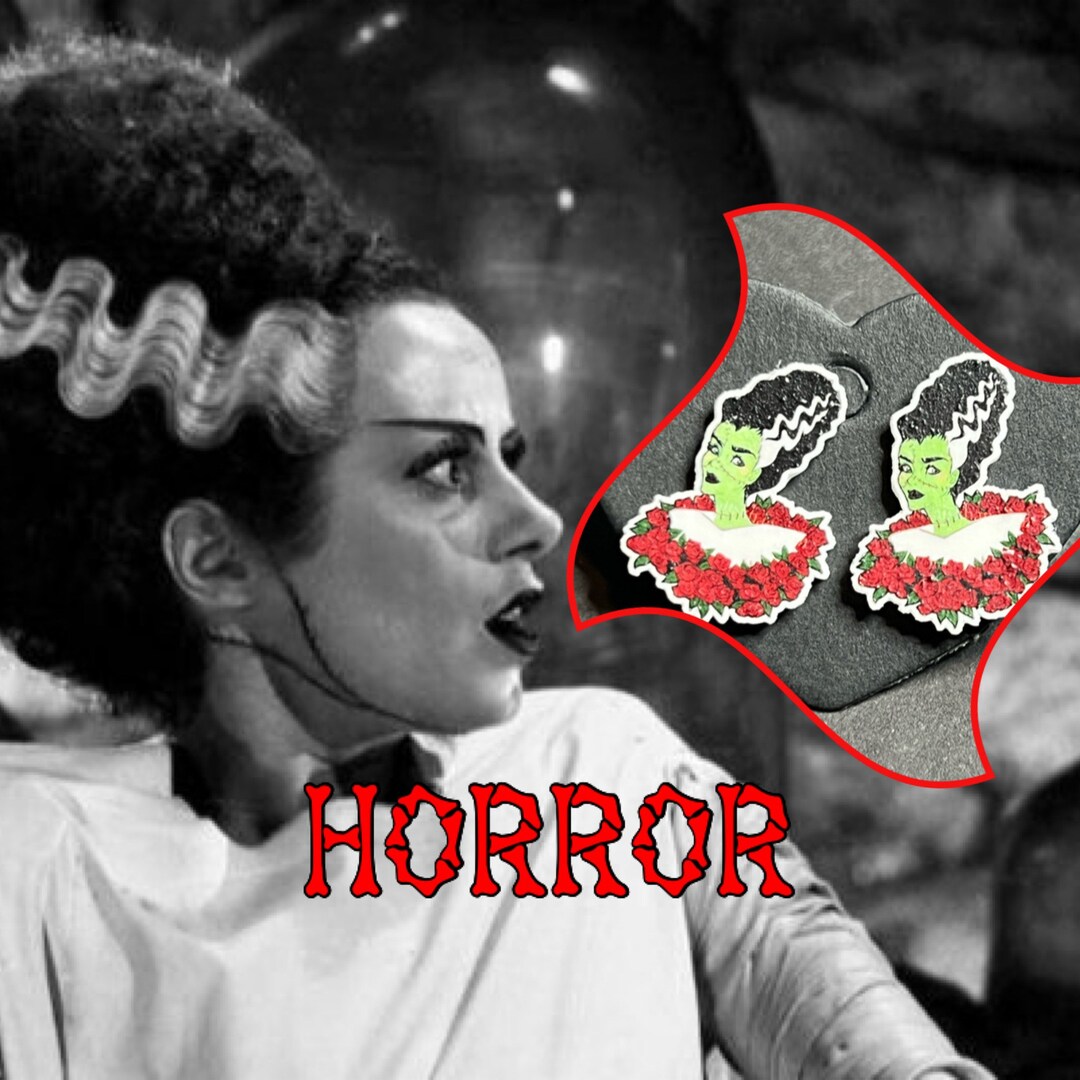 Bride of Frankenstein Inspired Earrings - Etsy