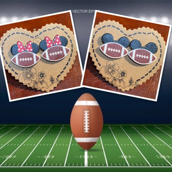 Mickey and Minnie Football - Etsy