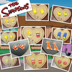 Choose a Pair - the Simpsons Inspired Stud Earrings - Duff Beer, Homer ...