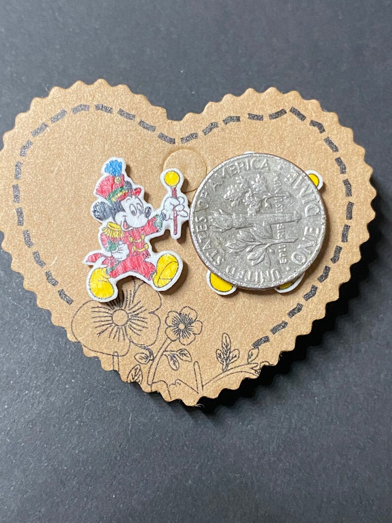 Band Mickey Mouse and Band Goofy and Treble Clef Earrings - Etsy