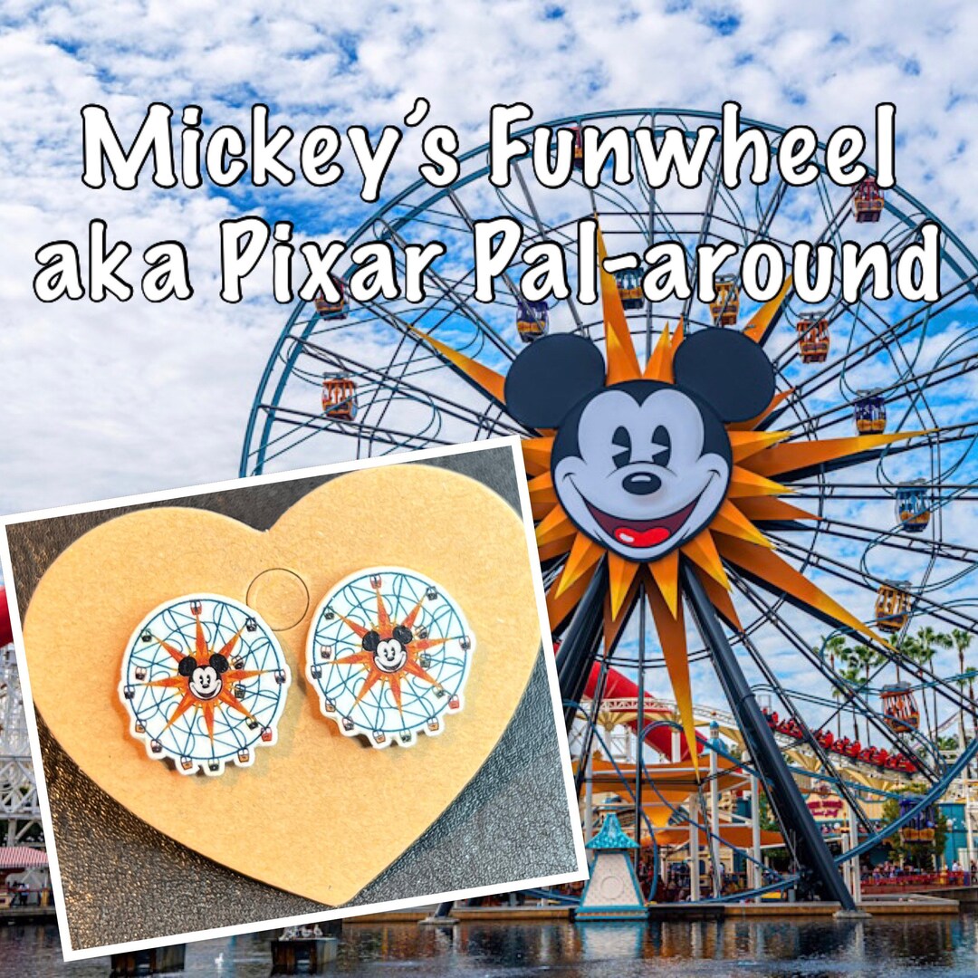 Mickey’s Funwheel / Pixar Pal-around Inspired Stud Earrings - Etsy