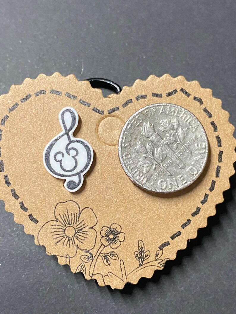 Band Mickey Mouse and Band Goofy and Treble Clef Earrings | Etsy