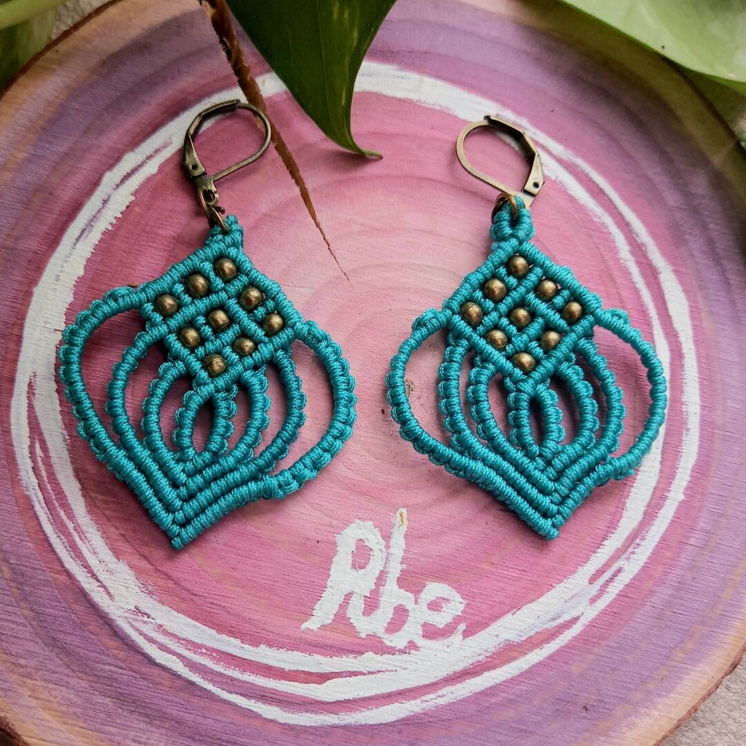 Macrame Earrings. Arabic Style. Macrame Earring. Unique Jewel - Etsy