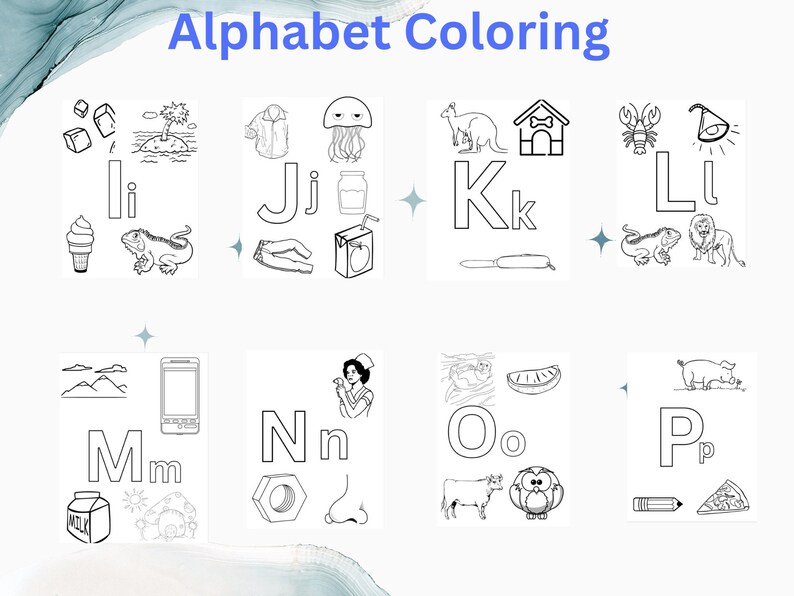 46 Number & Alphabet Coloring Pages 20 Number Coloring Pages, Preschool ...