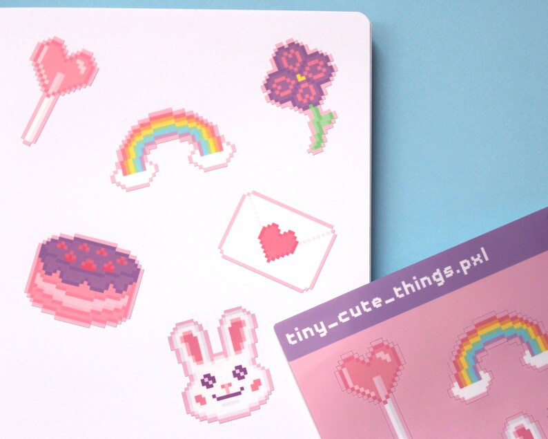 Pixel Art Sticker Sheet Small Cute Stickers 32x32 Pixel Art - Etsy