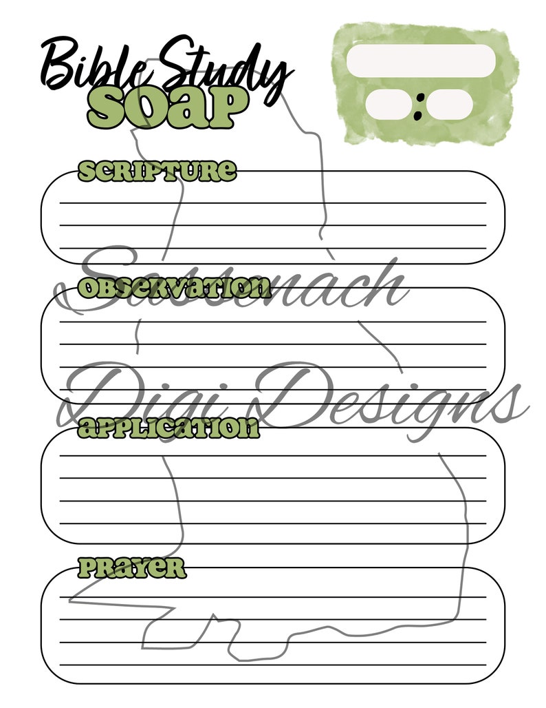 SOAP Bible Study Printable Sheets - Etsy