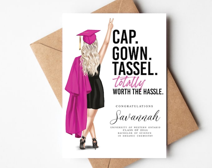 Graduation Card, Personalized Graduation Card, College Graduation Card ...