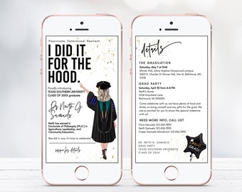 Graduation Masters Invitation - Etsy