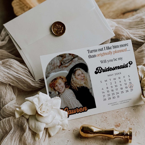 Western Bridesmaid Proposal Card Template - Etsy