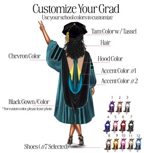 Phd Doctoral Black Graduation Invitation, Black Doctorate Graduation ...