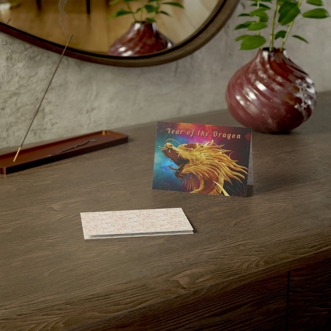 Year of the Dragon Greeting Cards 1, 10, 30, and 50 Packs, Chinese New ...