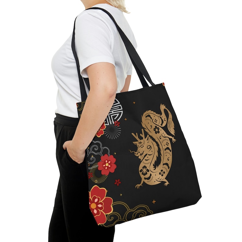 Chinese New Year 2024, Year of the Dragon Tote Bag, Premium Heavy Duty ...